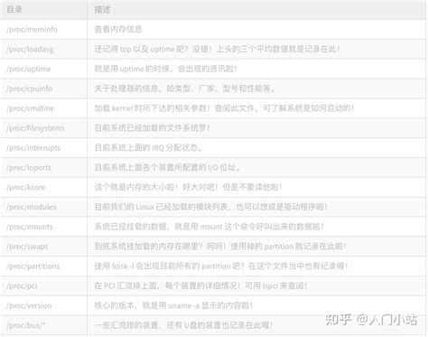 Linux重要的目录之proc和dev目录 知乎