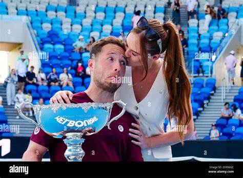 Melbourne Australia 25 Jan 2025 Alfie Hewett Gbr Lily Cunningham During The 2025 Tennis