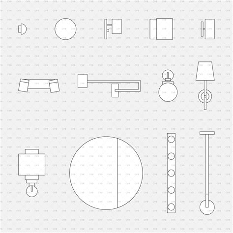 Lighting Cad Blocks Wall Ceiling And Track Lamps Cadasbuilt Cadasbuilt