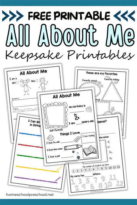 Printable All About Me Worksheets