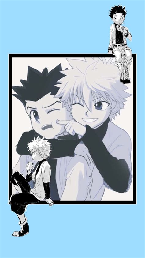Download Best Friends Gon And Killua Fighting Side By Side Wallpaper
