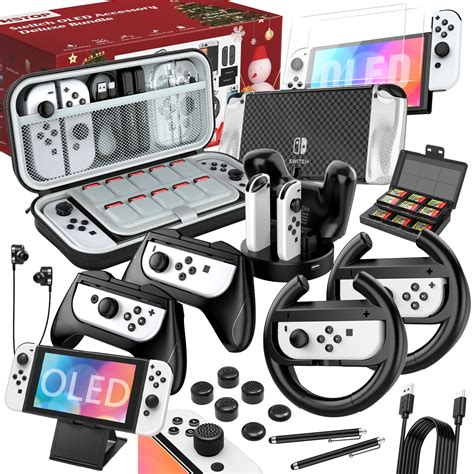 27 In 1 Hstop Nintendo Switch Oled Console Game Accessories Bundle With