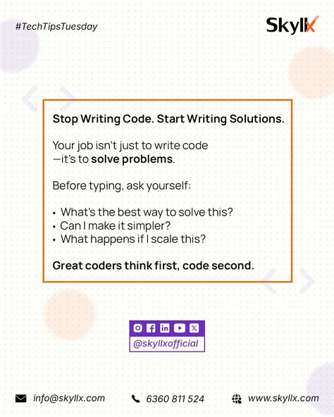 Skyllx Techtipstuesday Codesmarter Problemsolving Developermindset Skyllx