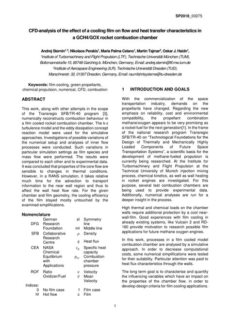 Pdf Cfd Analysis Of The Effect Of A Cooling Film On Flow And Heat Transfer Characteristics In