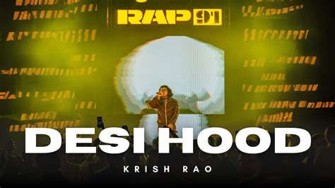 Krish Rao Desi Hood Live Performance Spotify Rap91 Youtube