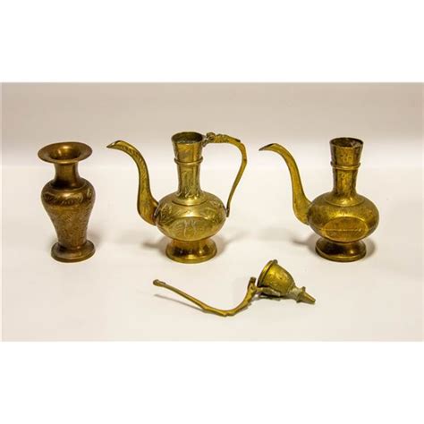 3 Small Brass Figures