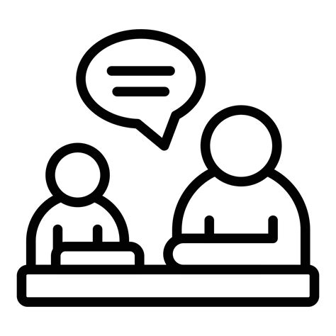 Private Lesson Icon Outline Vector School Teacher 15099705 Vector Art At Vecteezy