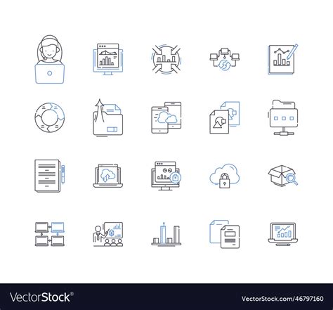 Diversity And Inclusion Line Icons Collection Vector Image
