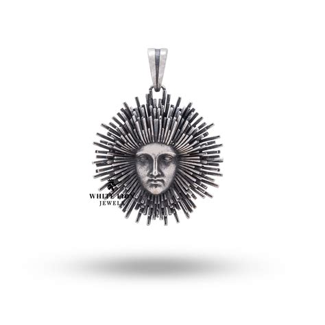 Apollo Sun God Pendant Celestial Elegance 925 Sterling Silver