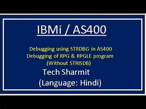 IBMi AS Debugging In AS Rpgle Programming Tutorial As Tutorial For Beginners