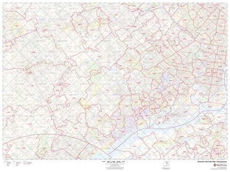 Delaware Zip Code Map Pennsylvania Mapsofworld