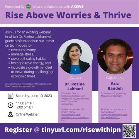 Ismaili Professionals Network Ipn On Linkedin Ipn Invites You To The Rise Above Worries