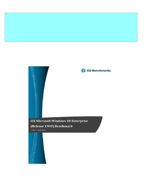 Full Download Cis Microsoft Windows 10 Enterprise Release 1909