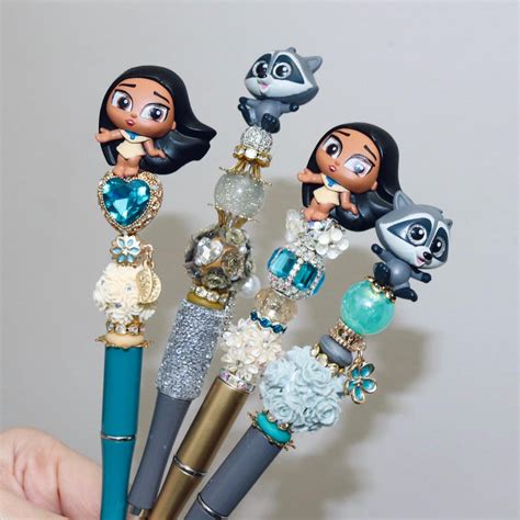 Pocahontas Beaded Pen Handmade Beaded Disney Pens Cute Disney