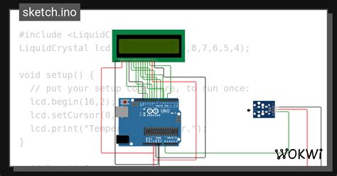 Temperature Sensor Wokwi Esp32 Stm32 Arduino Simulator