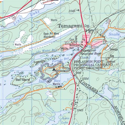Temagami On 031m04 Canmatrix Map By Natural Resources Canada