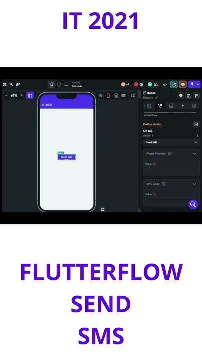 flutterflow create button for link send sms flutter flutterflow