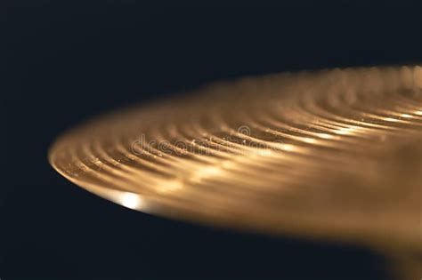 Drum Cymbal Close Up On A Dark Background Stock Image Image Of