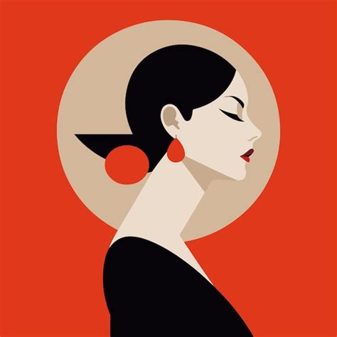 Premium Vector Elegant Woman Flat Illustration Vector