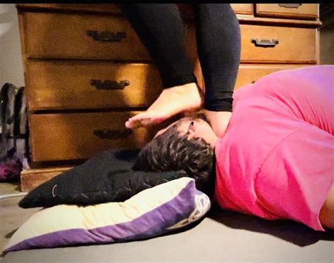 Wife Crushing Husbands Throat While Stomping Face In R Feetonface