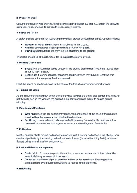 Grow Cucumber Vertically A Simple Guide Pdf