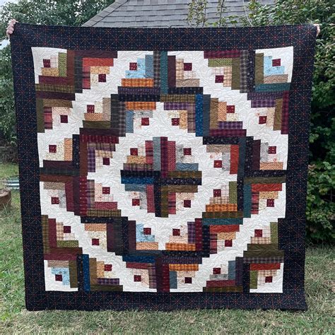 Curvy Log Cabin Quilt Earthy Jewel Tones Artofit
