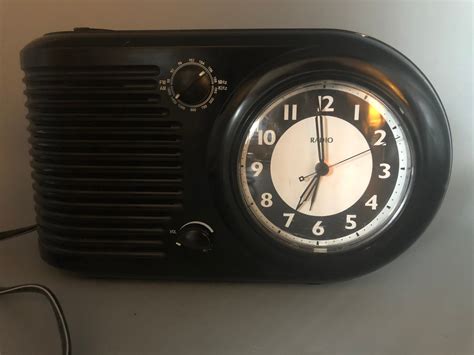 Vintage Retro Analog Clock Radio Etsy