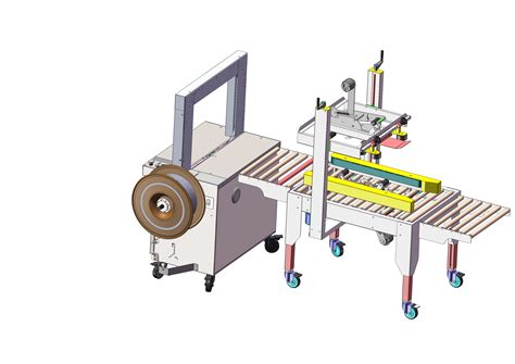 自动封箱打包捆扎机一字封箱机捆扎机封箱打包一体机3d方案图纸solidworks 2016模型图纸下载 懒石网 自动封箱打包捆扎机一字封箱机捆扎机封箱打包一体机3d方案图纸solidworks 2016模型图纸下载 懒石网