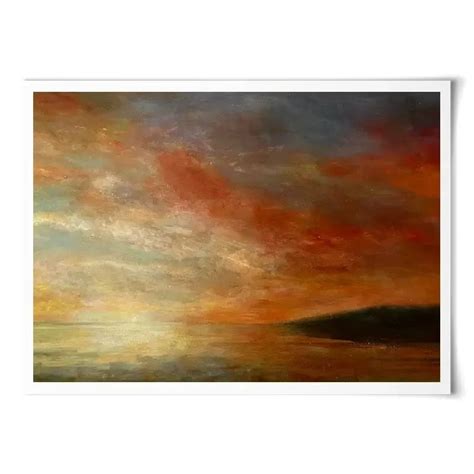 Setting Sun Towards Looe Art Print