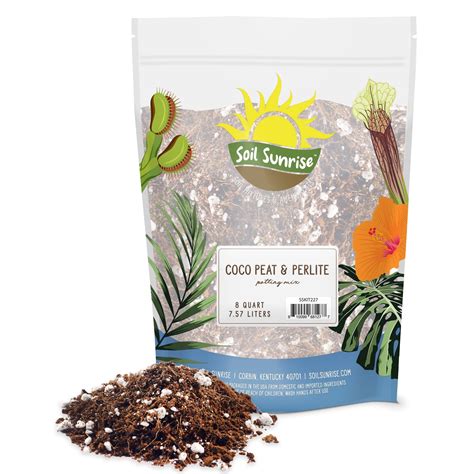 Coco Peat Perlite Potting Mix 8 Quarts Loose Coconut Coir And
