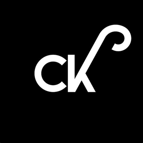 Premium Vector Ck Letter Logo Design On Black Background Ck Creative Initials Letter Logo