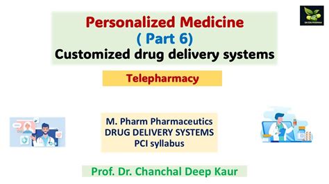 Unit 1 Telepharmacy Part 6 Personalized Medicine Saiedupharmaa