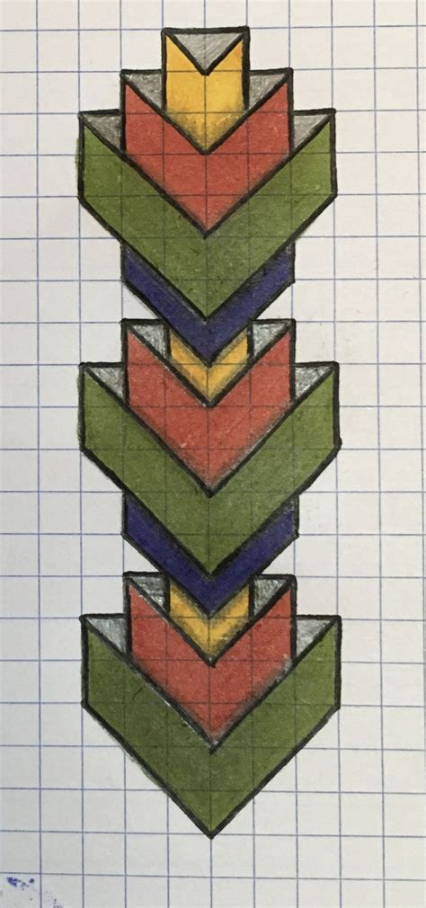 Dibujo En Papel Cuadriculado Pixel Art Hecho A Mano Como Dibujar En