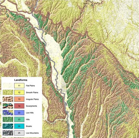 fig ure 1 subset of the 30 m spatial resolution map landforms of the