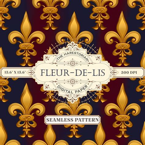 Fleur De Lis Set Of 10 French Wallpaper Digital Art Instant