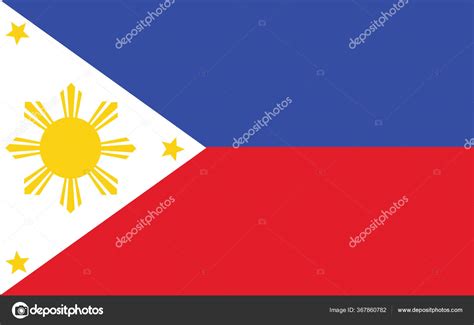 Philippines Flag Vector Graphic Rectangle Filipino Flag Illustration Philippines Country Stock