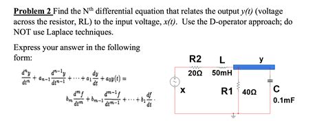 Solved Problem 2 Find The Nth Differential Equation That