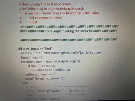 Solved The Following Code Is Used By An Airline Company For Chegg Com