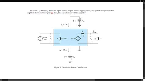 Solved X Problem 4 10 Points Find The Input Power Output