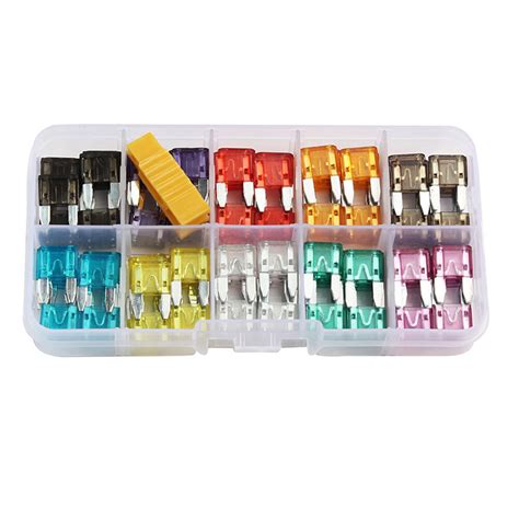 120pcs Mini Fuse Kit Boxed 2a 35a Car Fuse Box Assortment With Clip