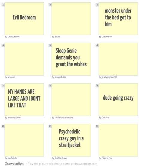 Evil Bedroom Drawception