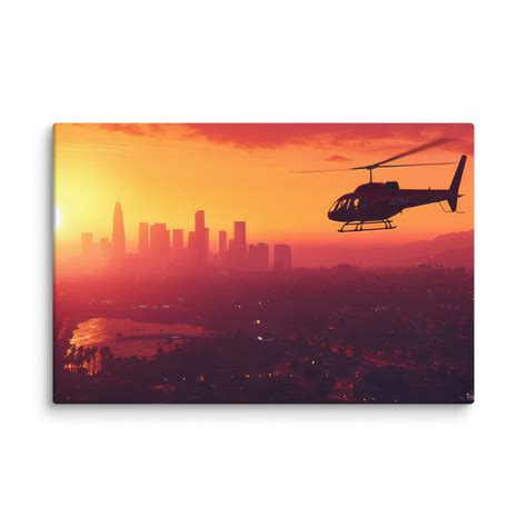 Chopper Sunset Wall Art