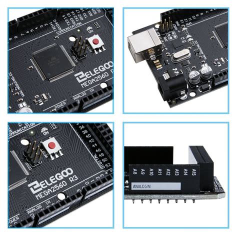 elegoo for arduino mega2560 r3 ボード mega2560 mega16u2 usb ケーブル ブラック