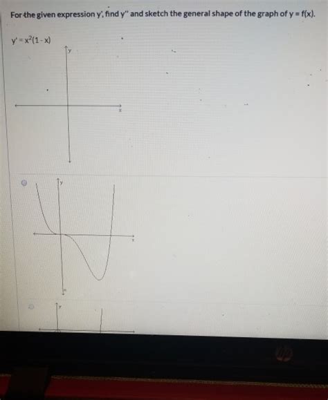 solved for the given expression y find y and sketch the