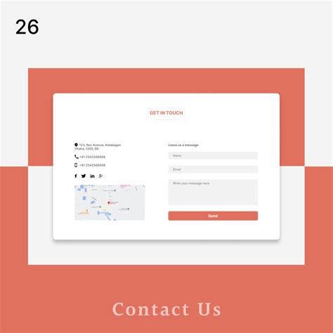Day 26 Contact Us 100 Days Ui Challenge On Behance