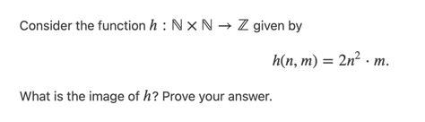 solved consider the function h nxn → z given by h n m