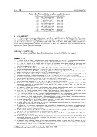 Arduino Based Series Integrated Circuits Testing System At Gate Level PDF