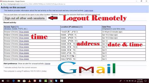 How To Check Gmail Account Login History And Logout Remotely From Any