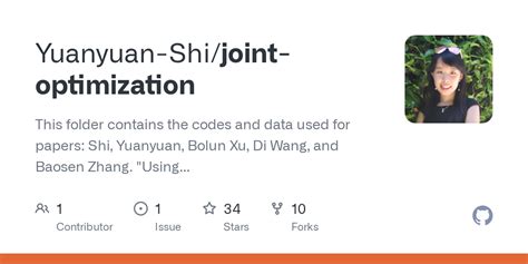 Github Yuanyuan Shi Joint Optimization This Folder Contains The Codes And Data Used For