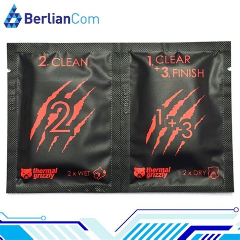 Jual Thermal Grizzly Cleaning Wipes Set 2 Wet And 2 Dry Wipes
